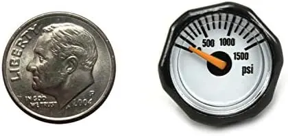 Paintball 1500 PSI 19mm Micro Gauge GAGE Mini DIME اندازه